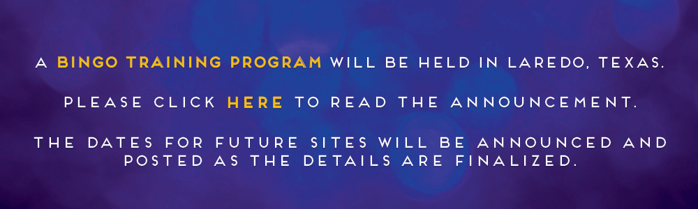 Charitable Bingo Home Page