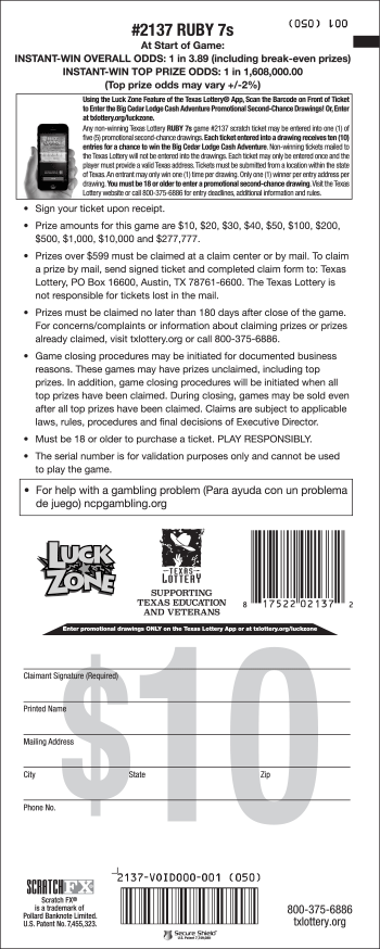 Texas Lottery | Scratch Tickets Details