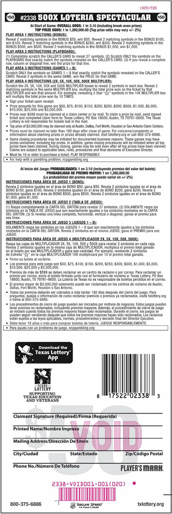 Texas Lottery | Scratch Tickets Details