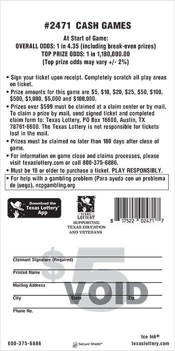 Texas Lottery | Scratch Tickets Details