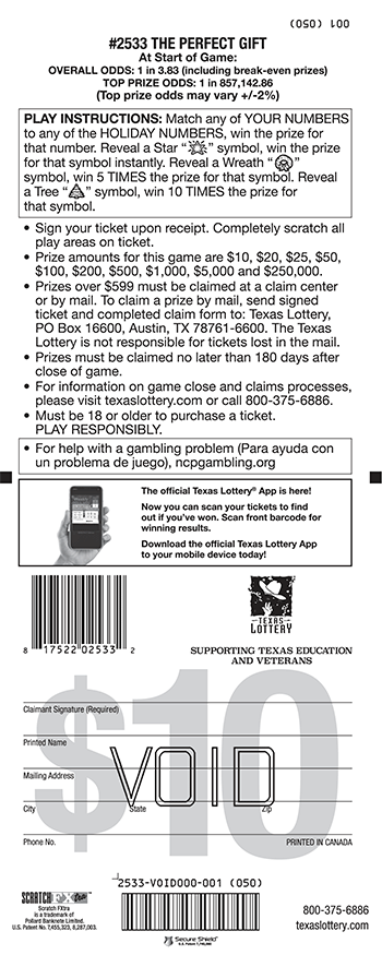 Texas Lottery | Scratch Tickets Details